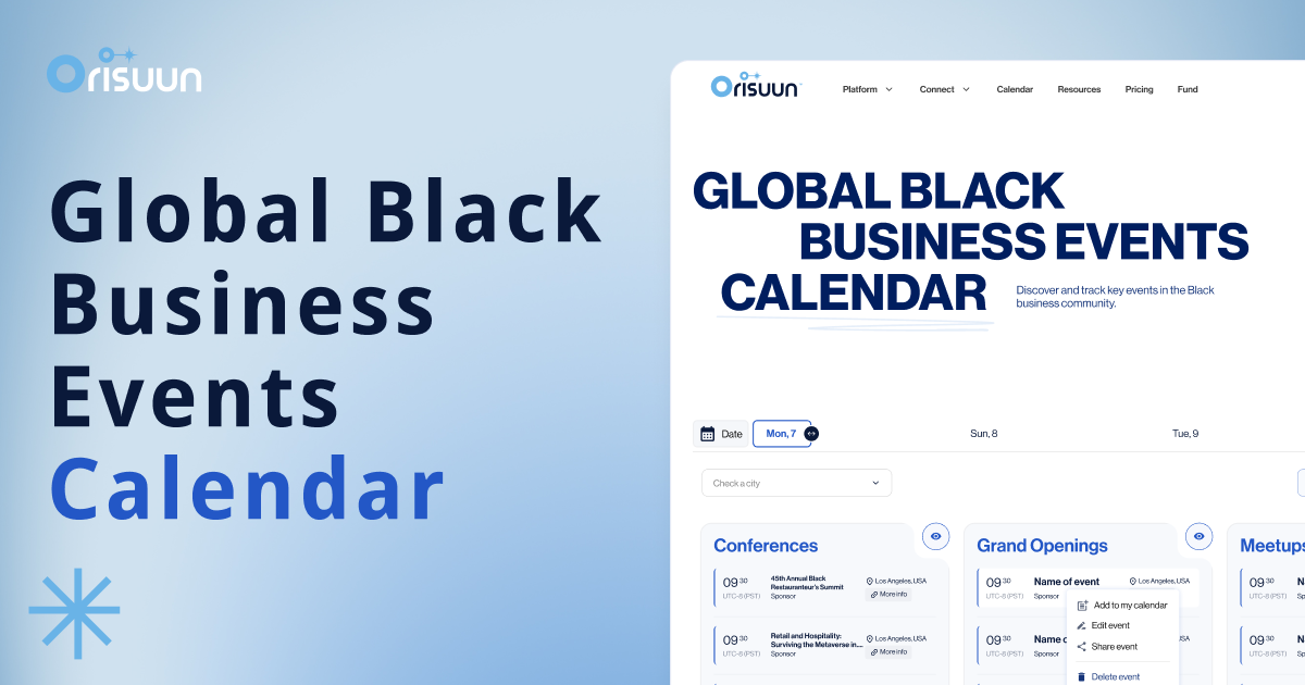 Global Black Business Events Calendar | Orisuun
